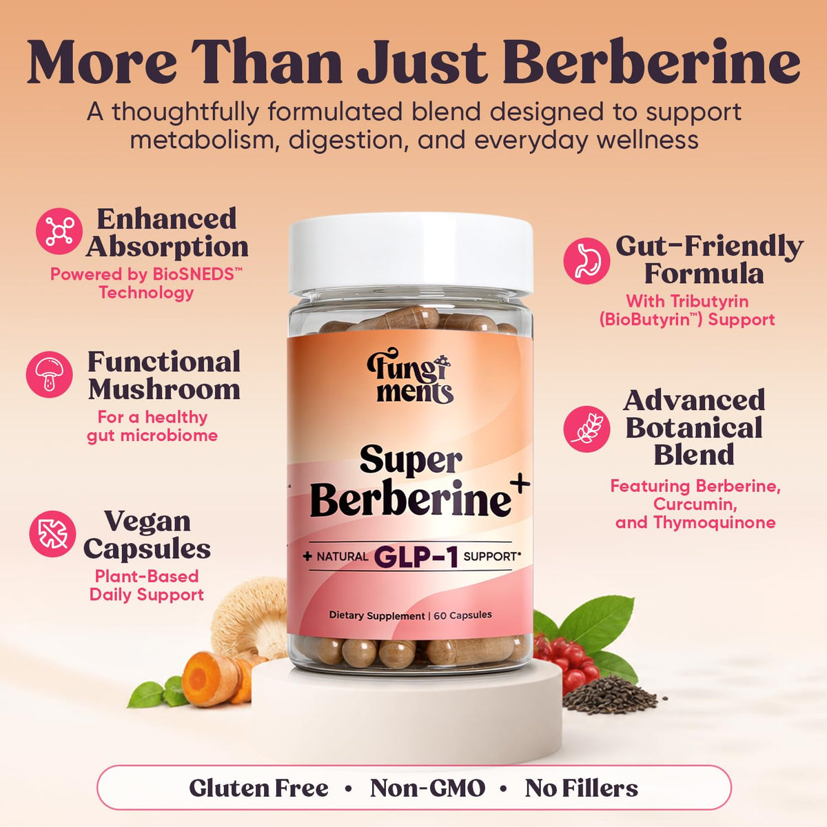 60 capsules of premium berberine