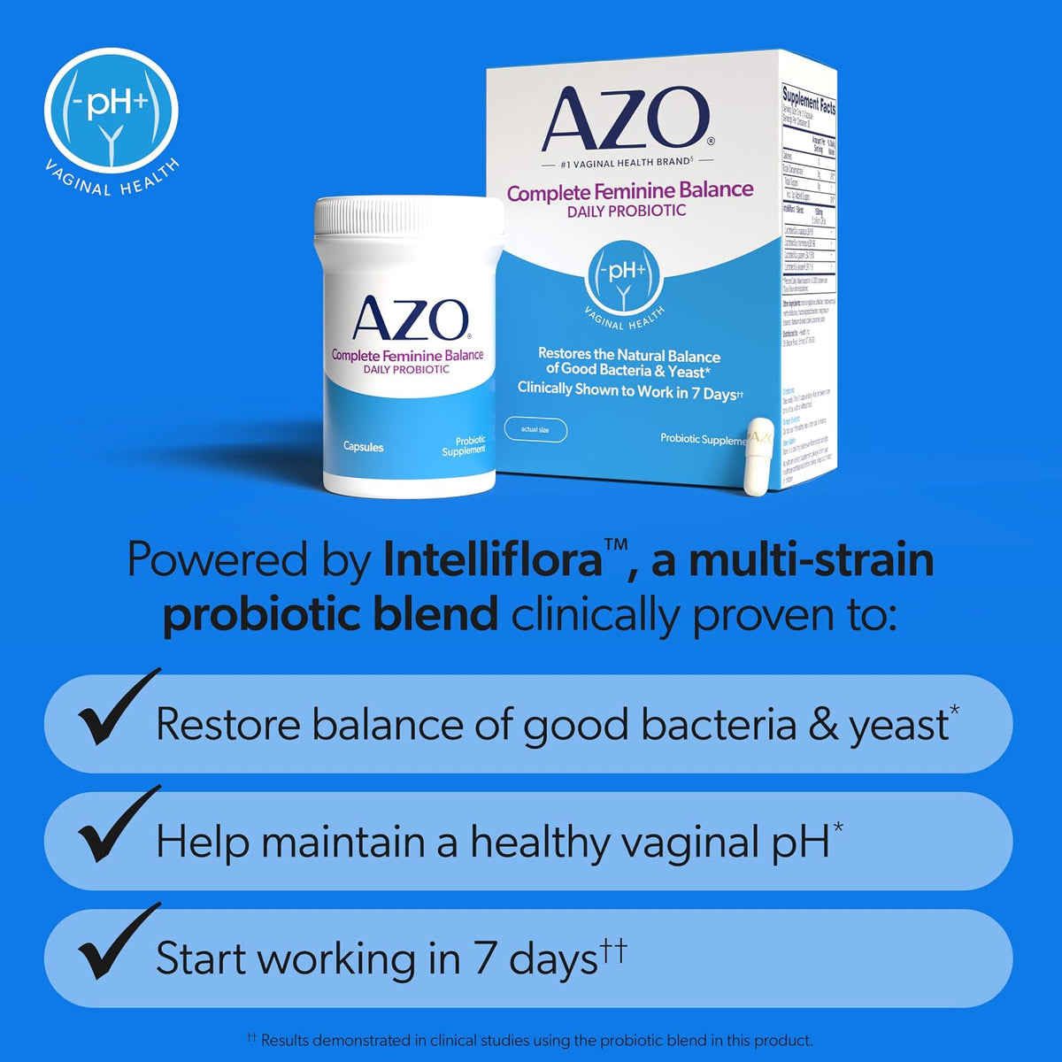 60 capsules of probiotics for women