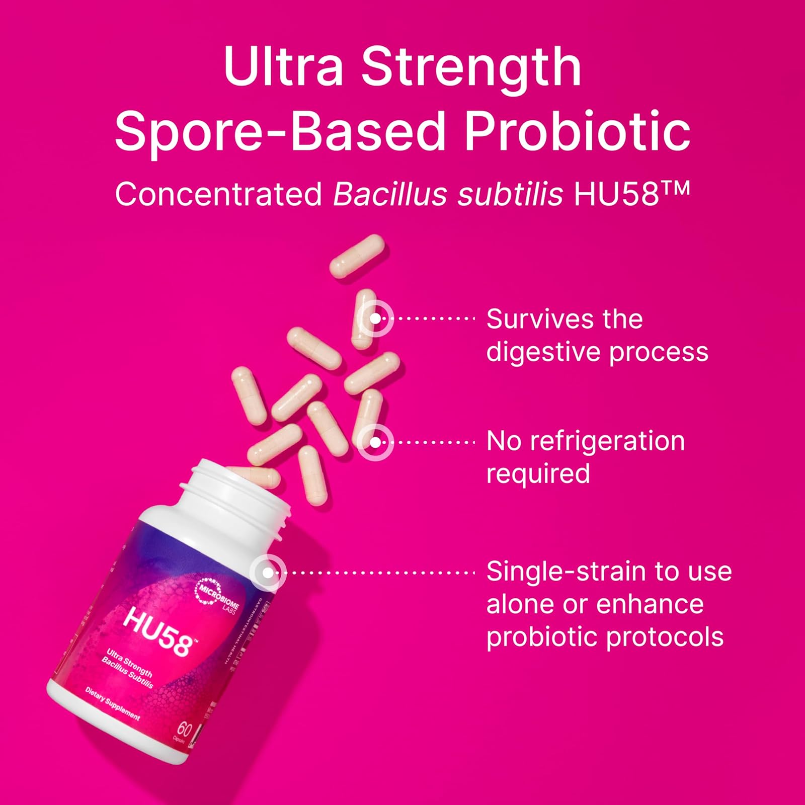 60 capsules of probiotics for women