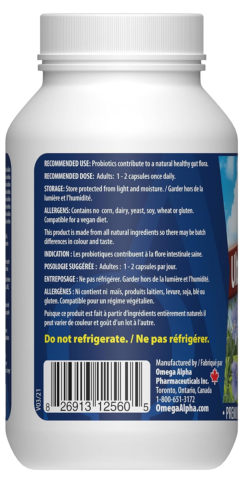 60 capsules of probiotics for women