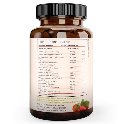 60 capsules of pure ashwagandha