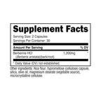 60 capsules of pure berberine HCl