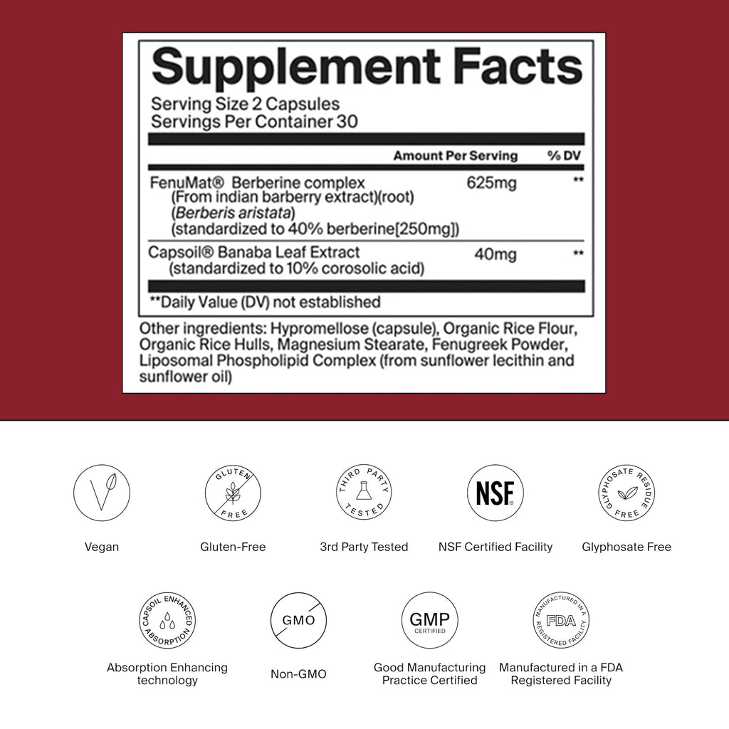 60 capsules of pure berberine
