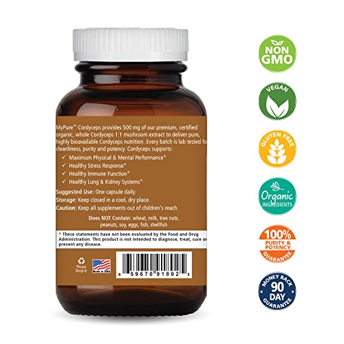 60 capsules of pure cordyceps
