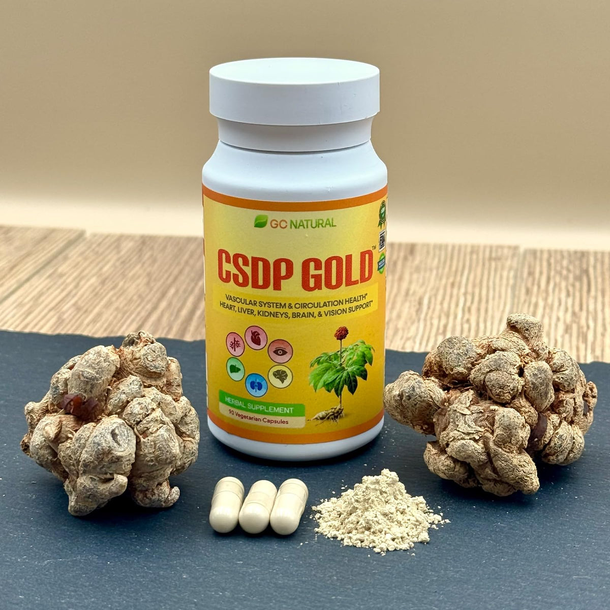 60 capsules of pure ginseng
