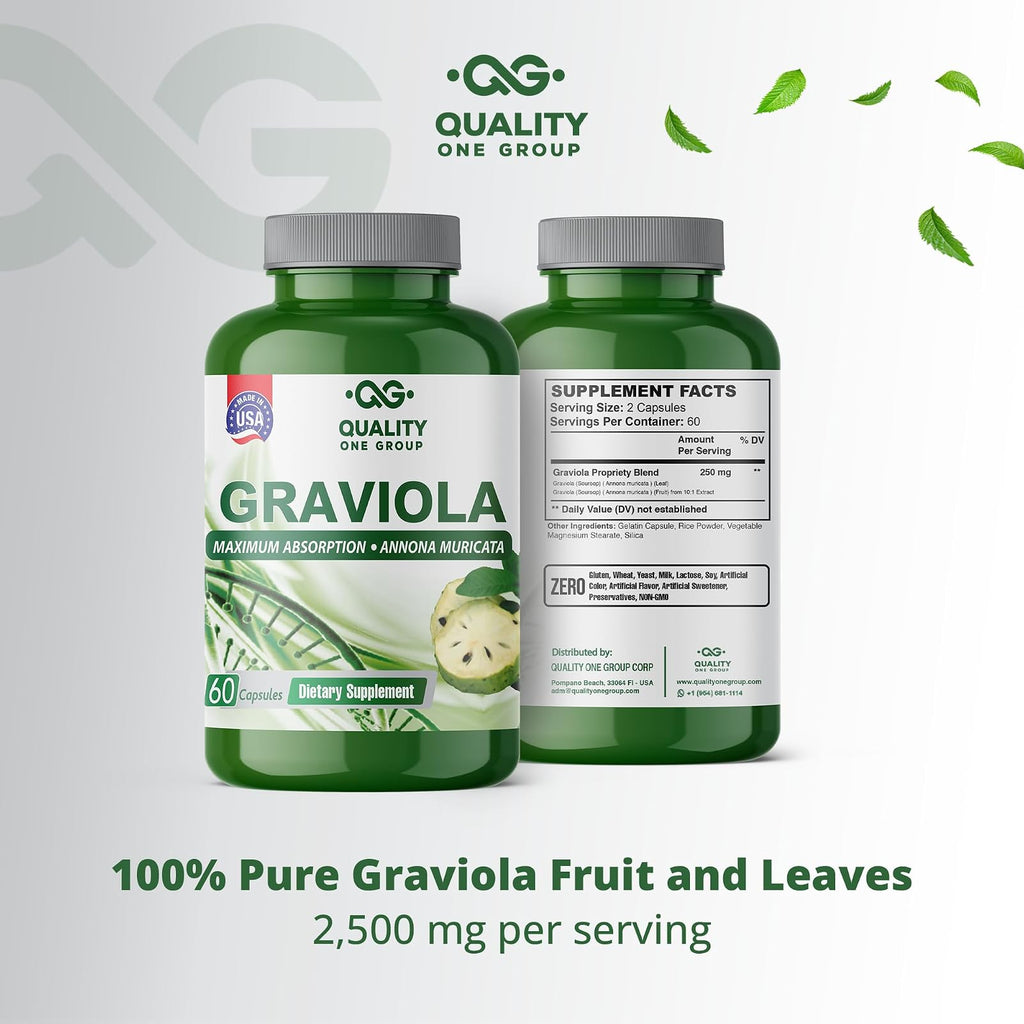 60 capsules of pure graviola