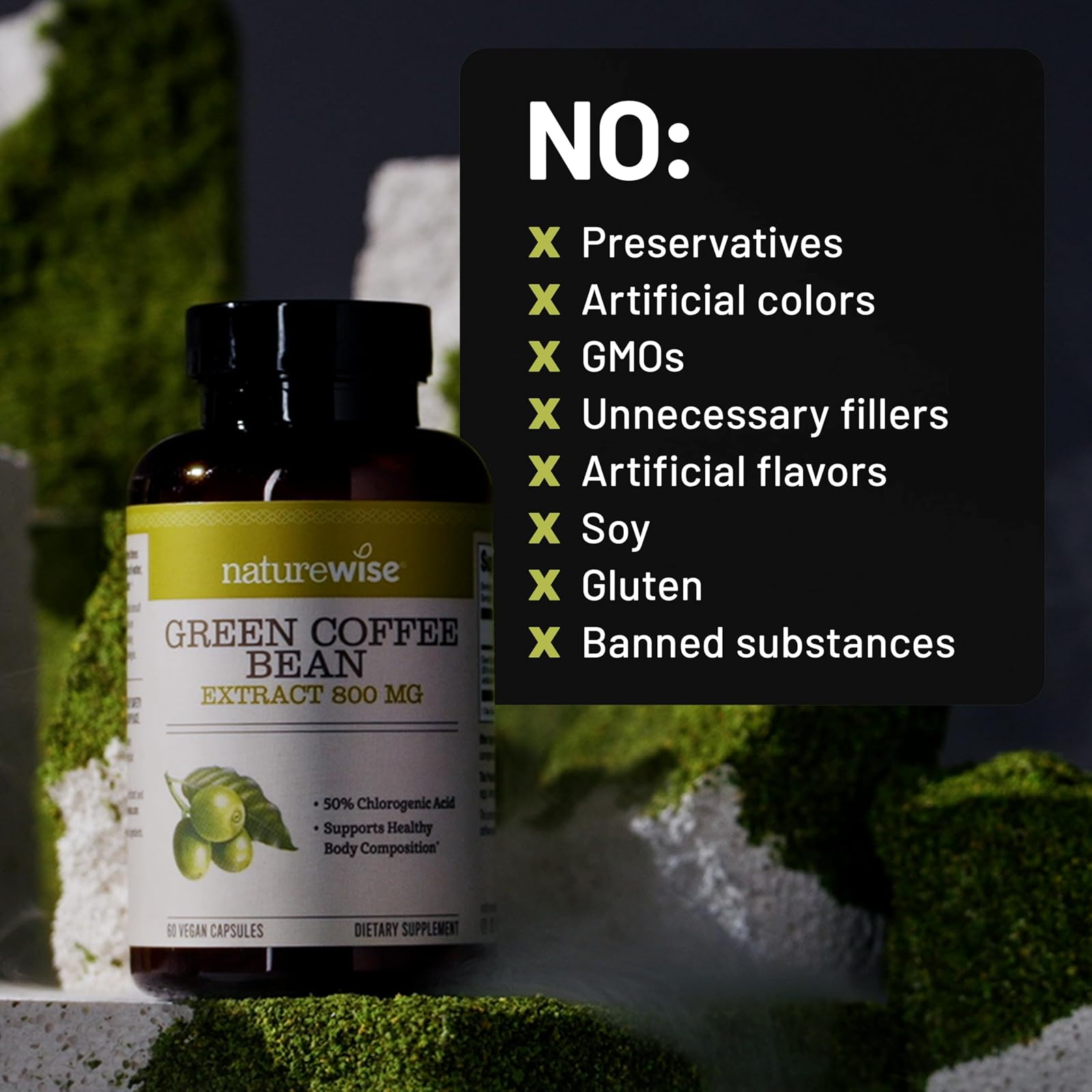60 capsules of pure green coffee