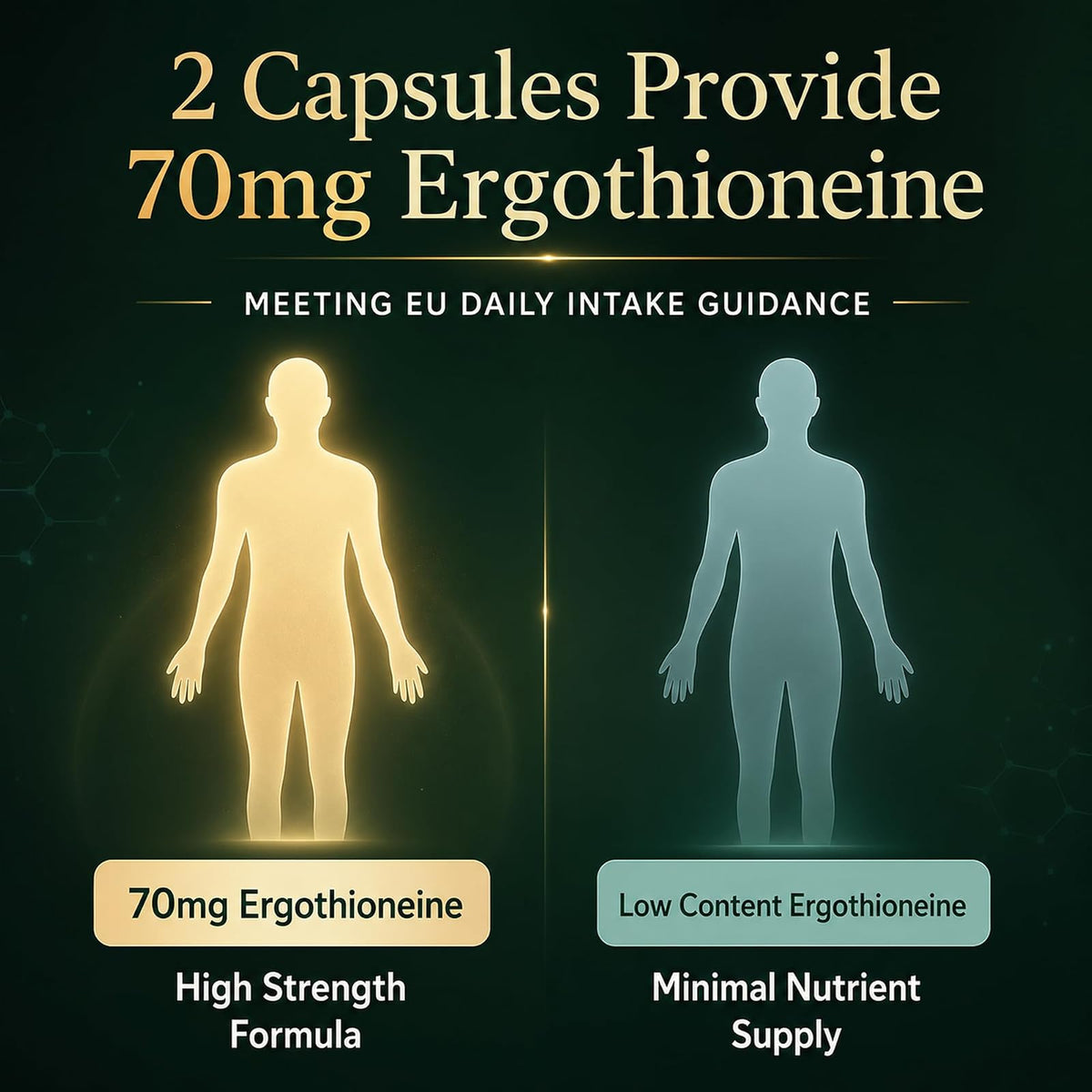 60 capsules of pure L-Ergothioneine
