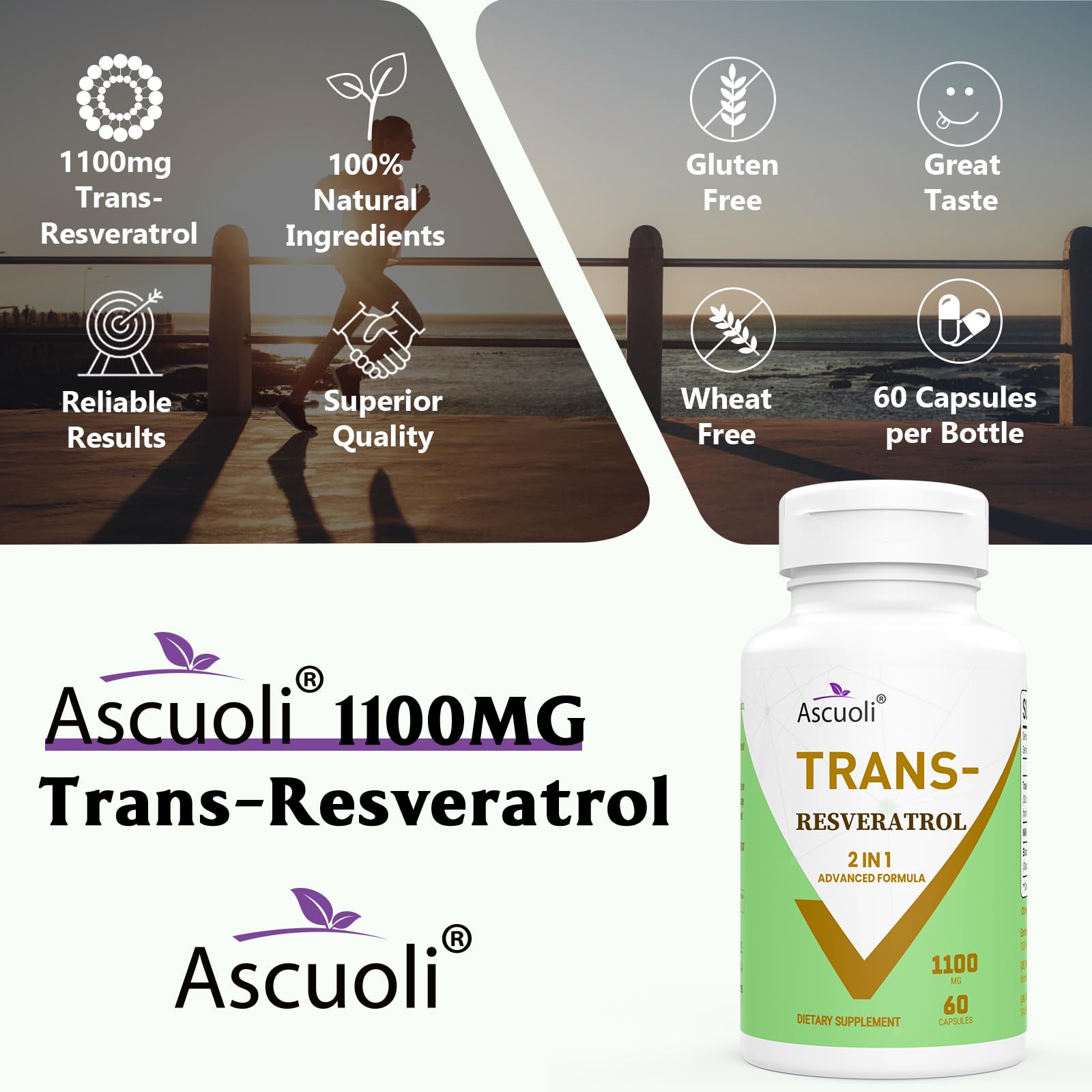 60 capsules of pure resveratrol extract