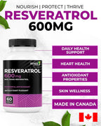 60 capsules of pure resveratrol