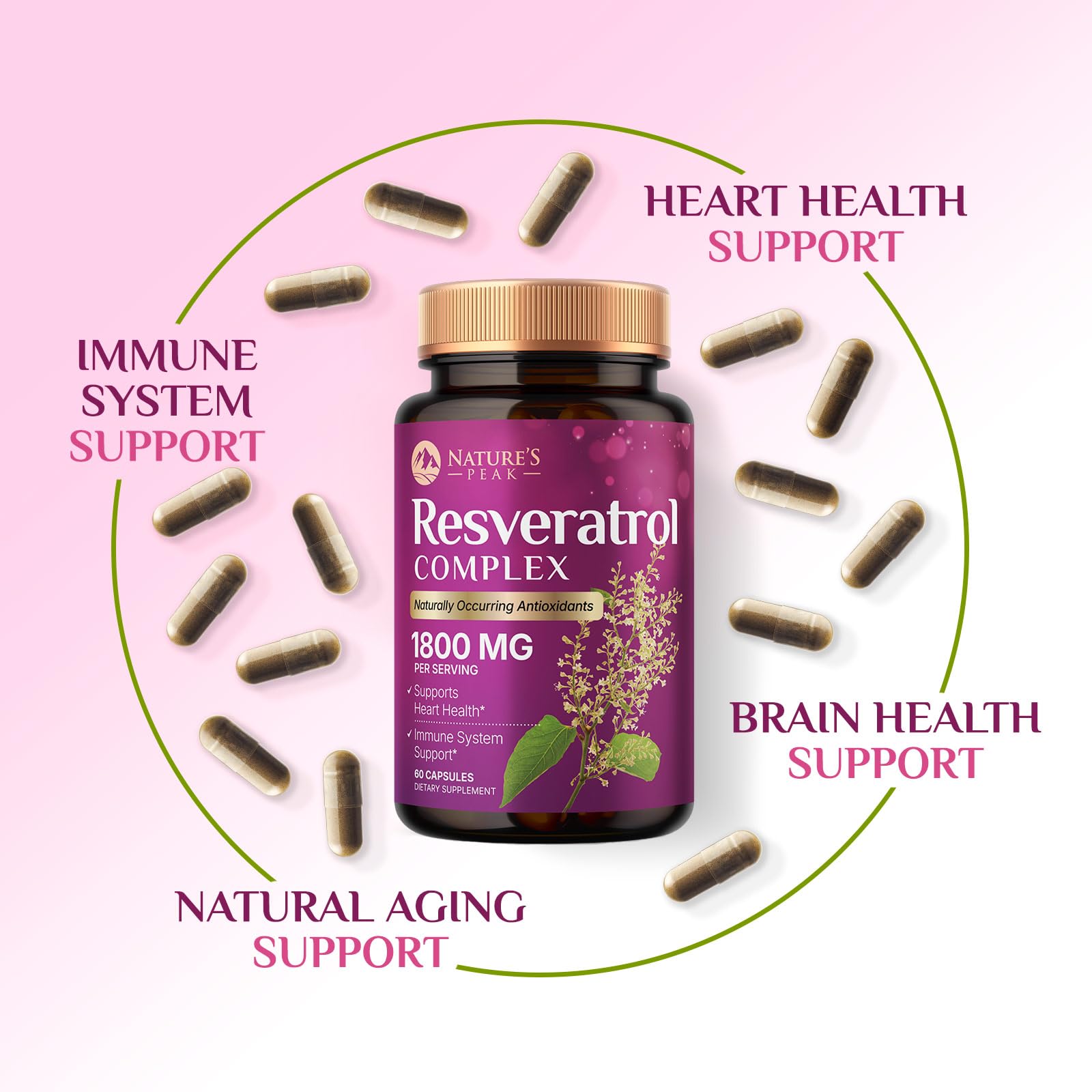 60 capsules of pure resveratrol