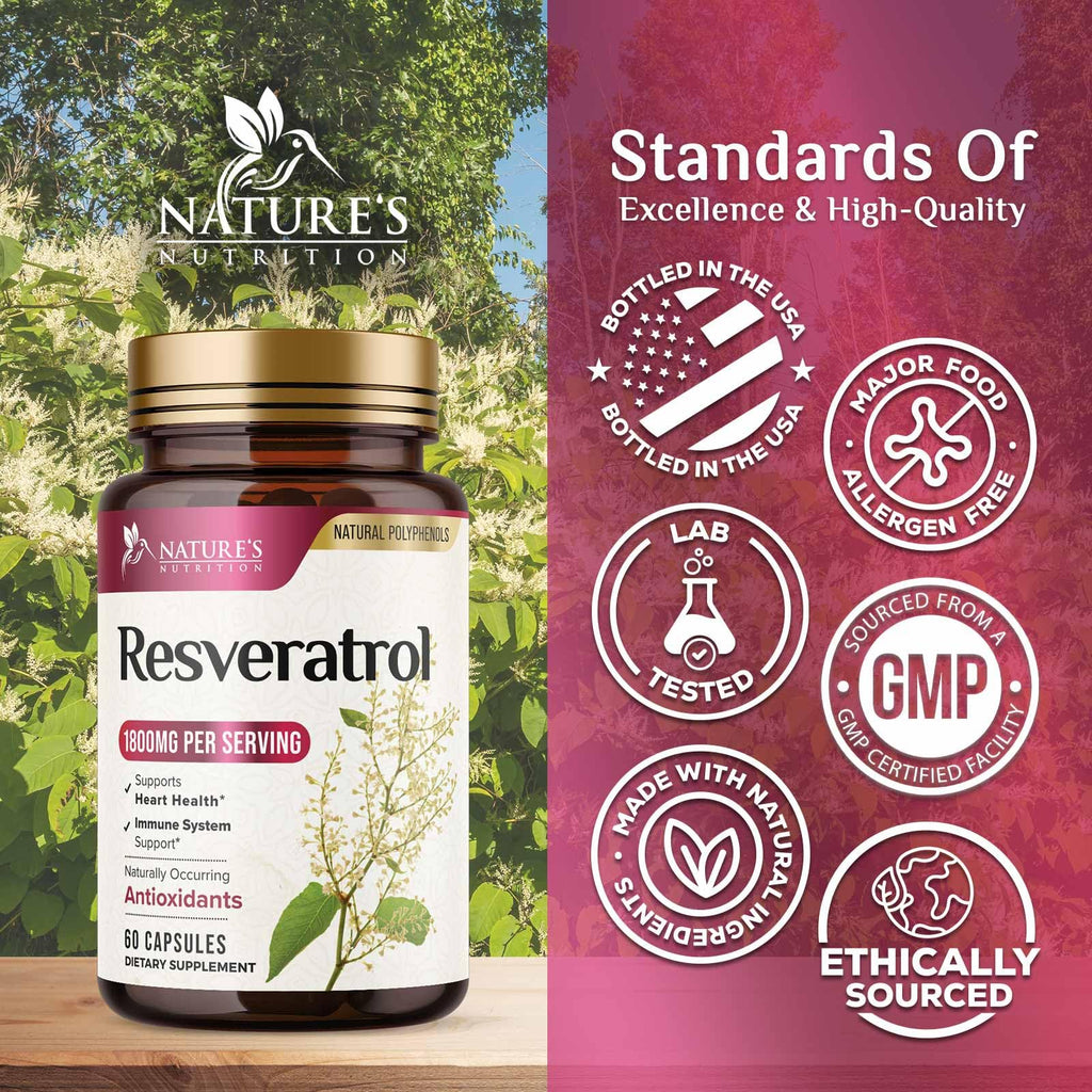60 capsules of pure Resveratrol