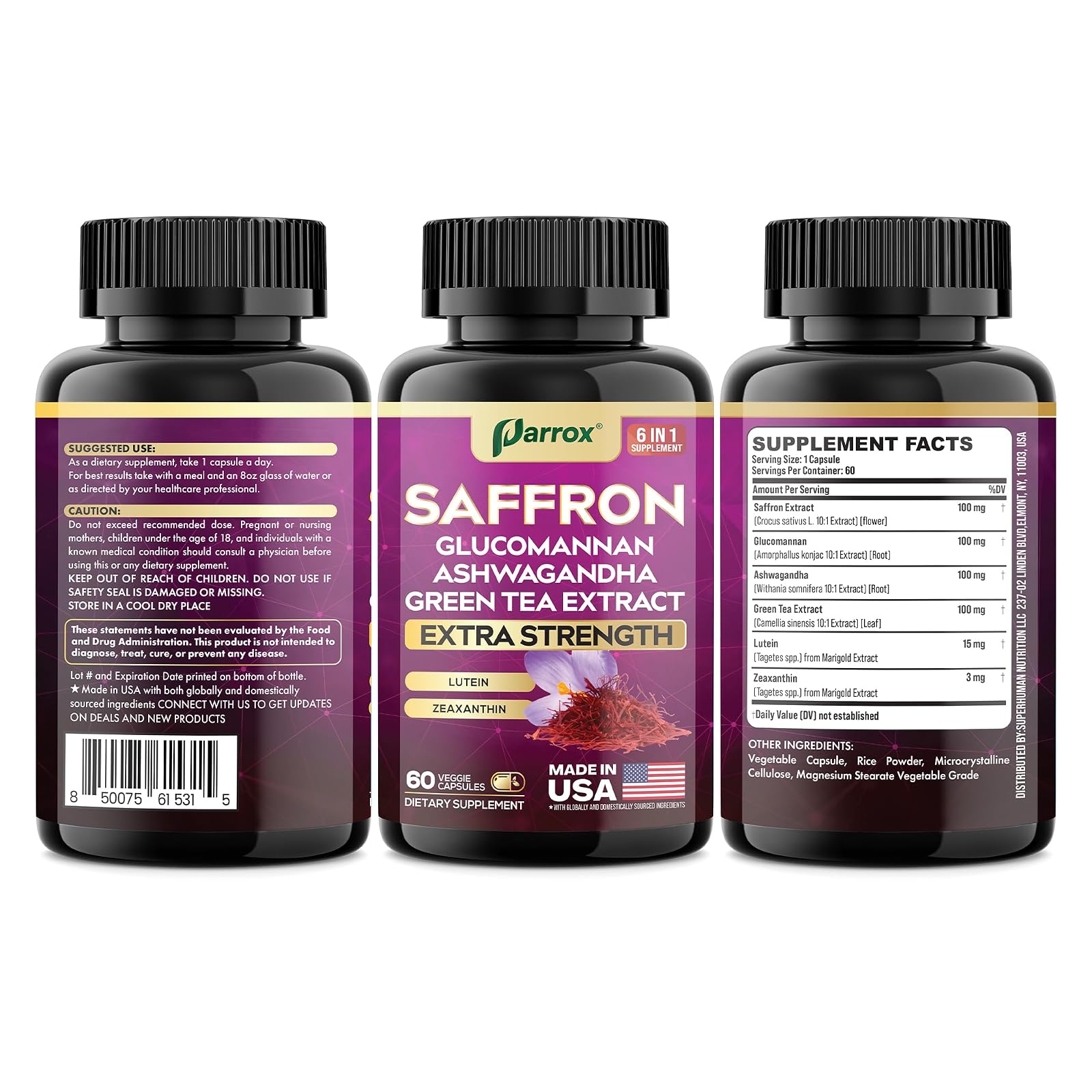 60 capsules of pure saffron extract