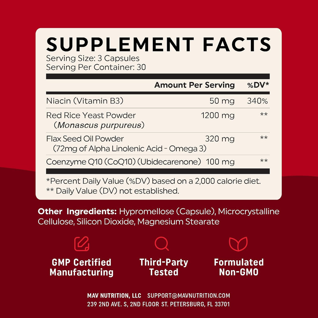 60 capsules of Red Yeast Rice