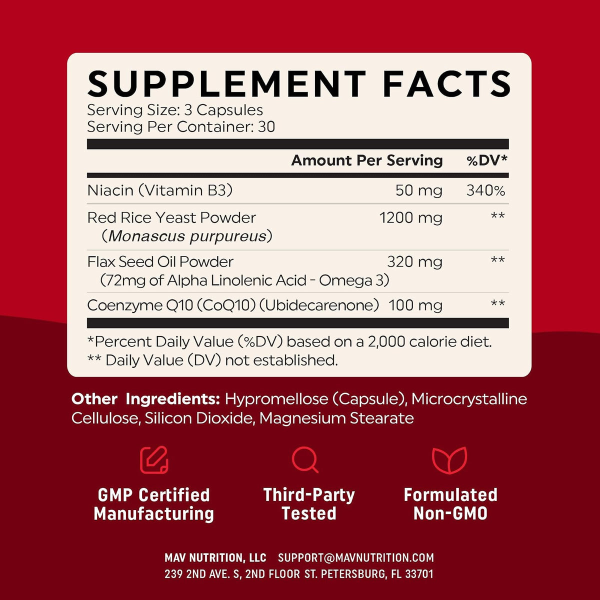 60 capsules of Red Yeast Rice