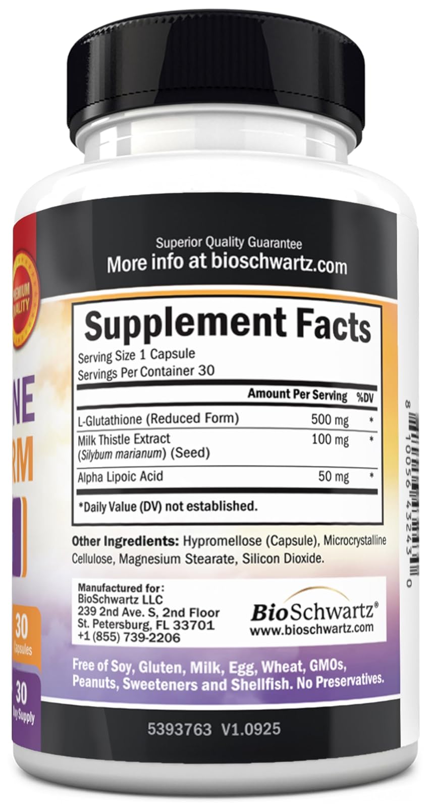 60 capsules of reduced glutathione