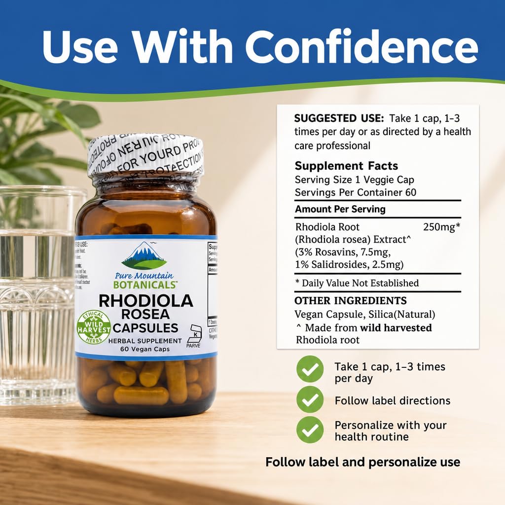 60 capsules of Rhodiola extract