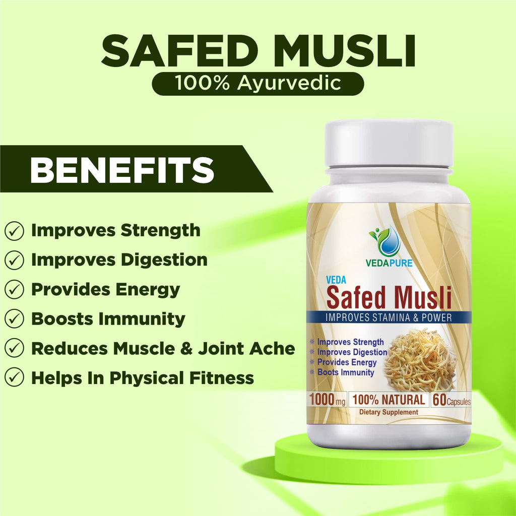 60 capsules of Safed Musli benefits