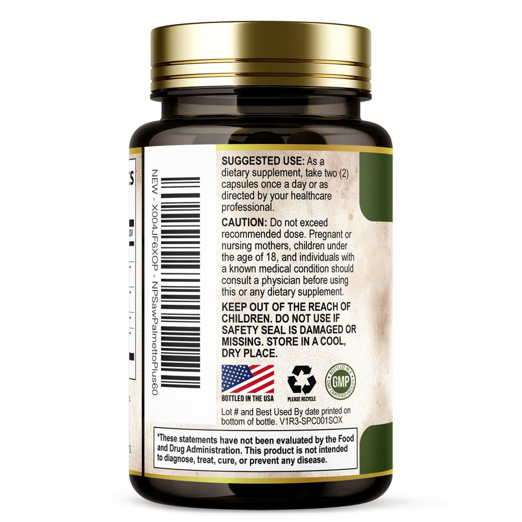 60 capsules of Saw Palmetto benefits