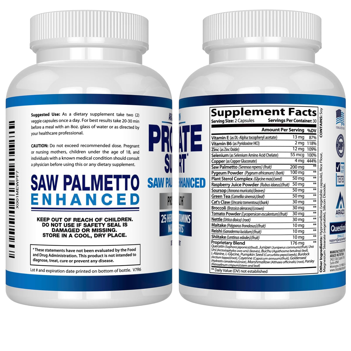 60 capsules of saw palmetto goodness