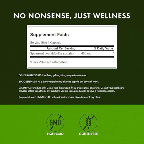 60 capsules of spearmint leaf extract