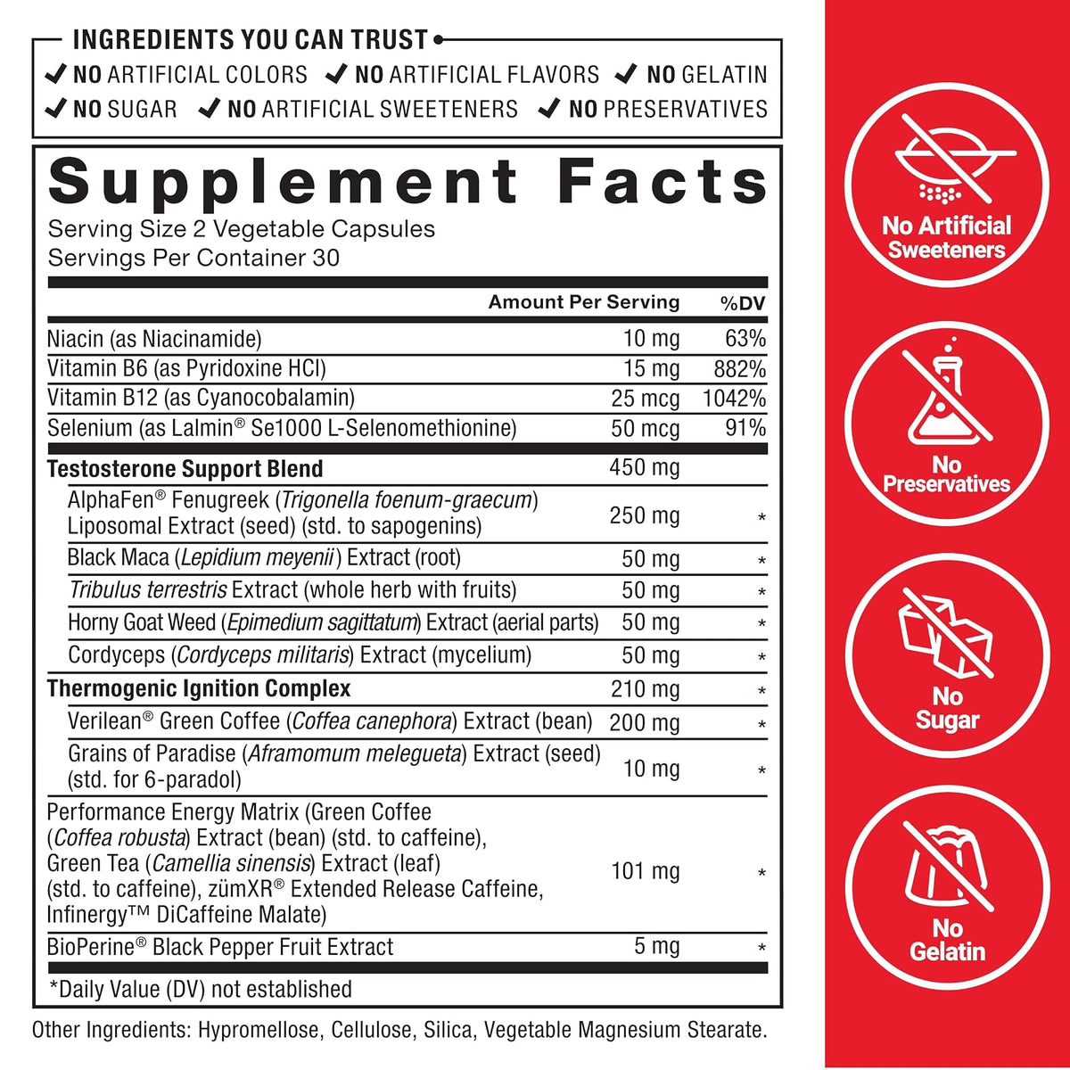 60 capsules of testosterone enhancement