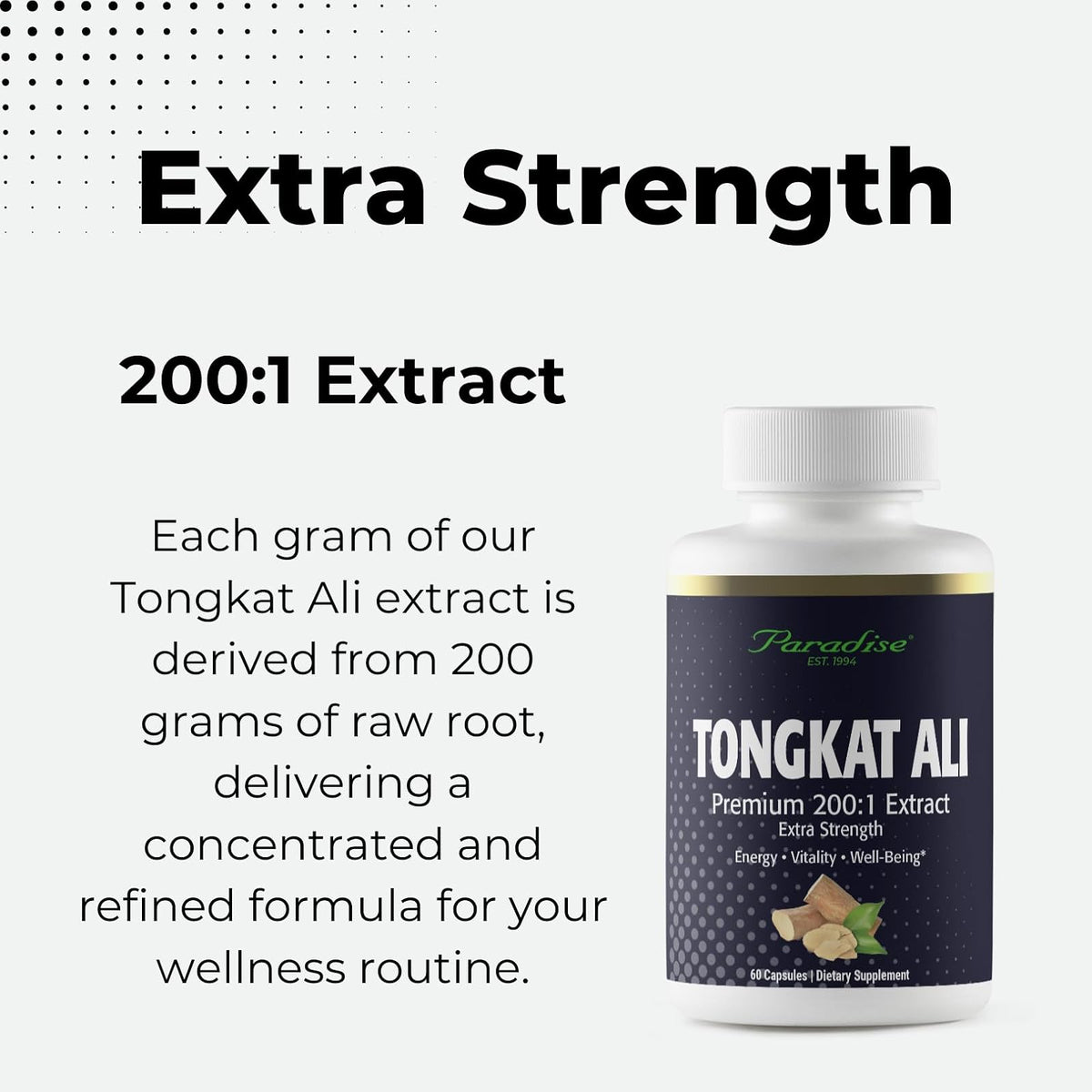 60 capsules of Tongkat Ali extract