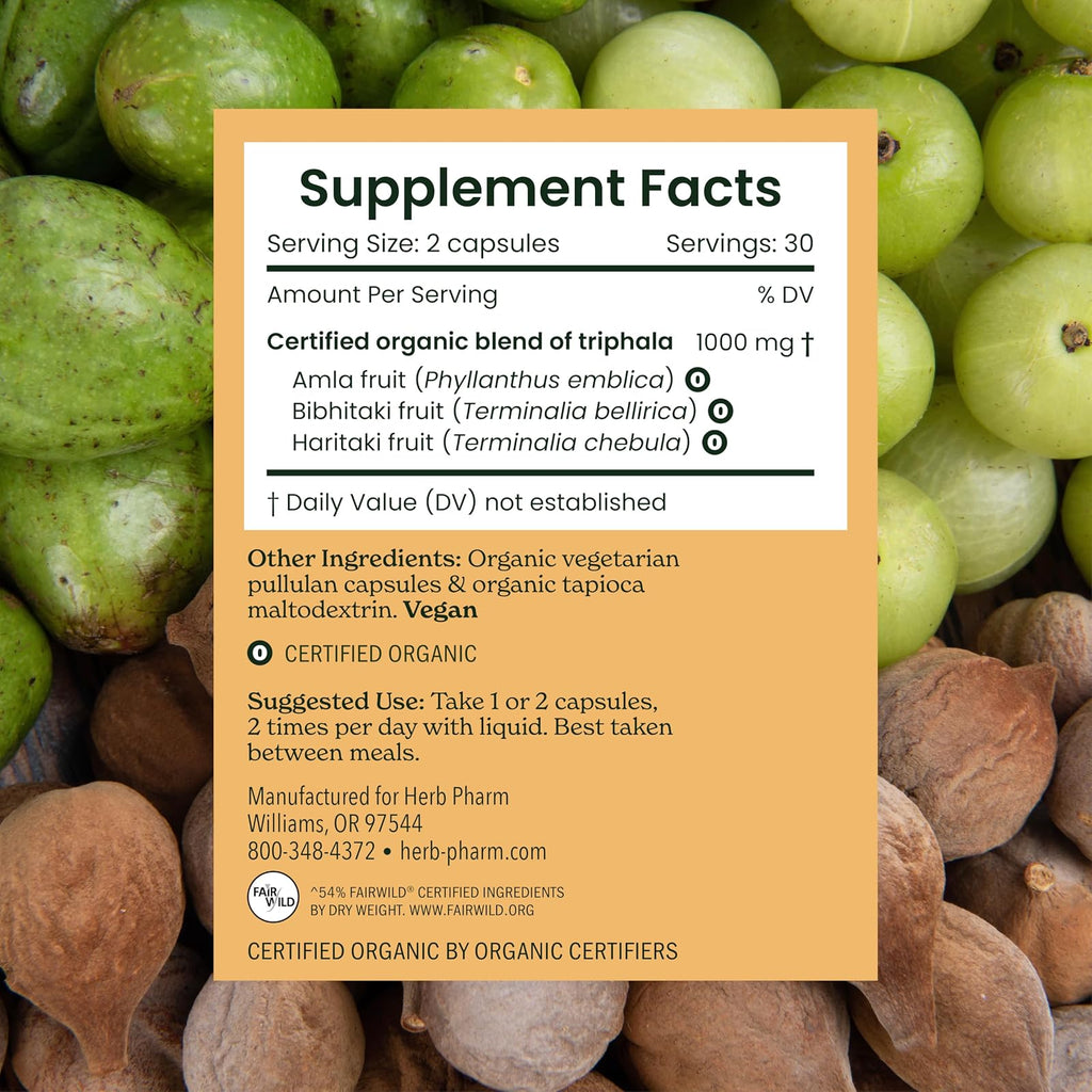 60 capsules of Triphala benefits