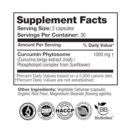 60 capsules of turmeric curcumin extract