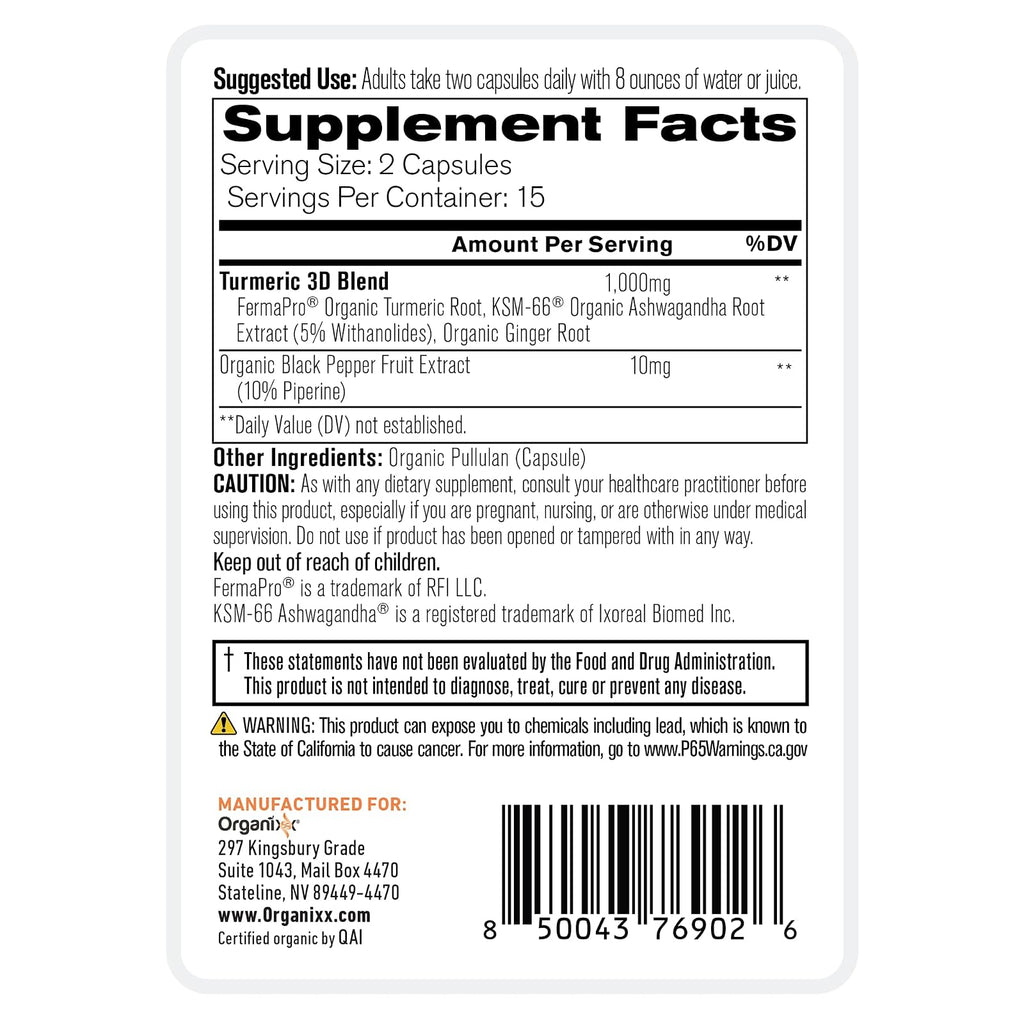 60 capsules of turmeric curcumin