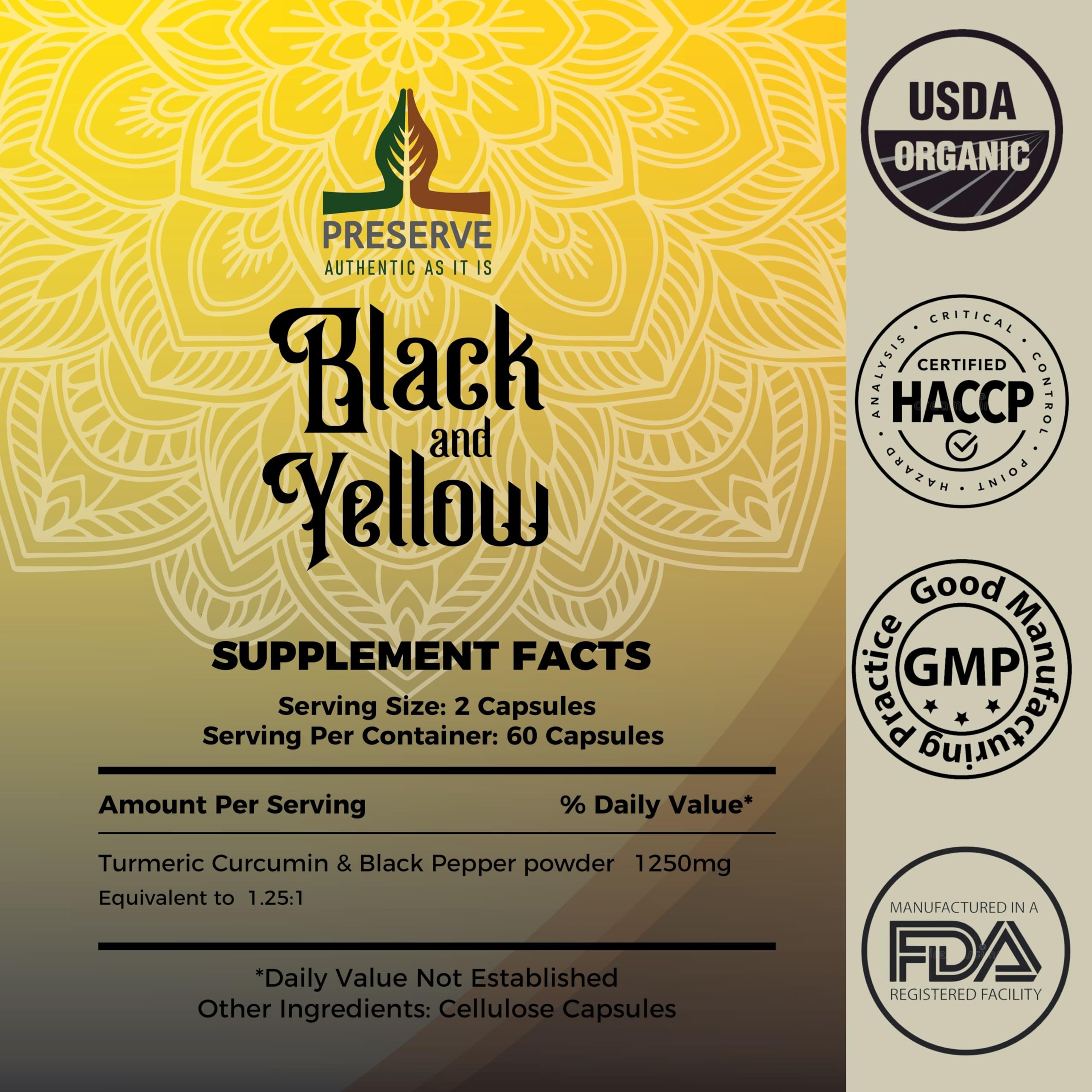 60 capsules of turmeric goodness