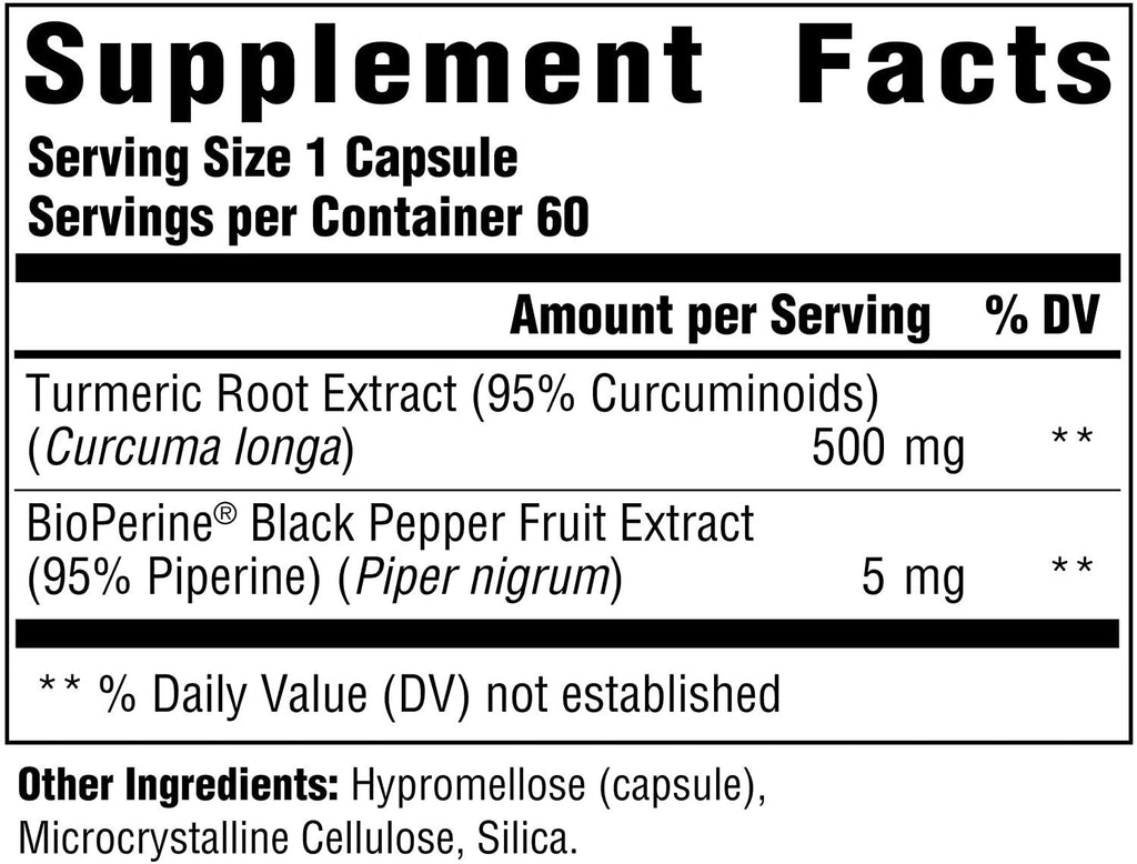 60 capsules of turmeric goodness