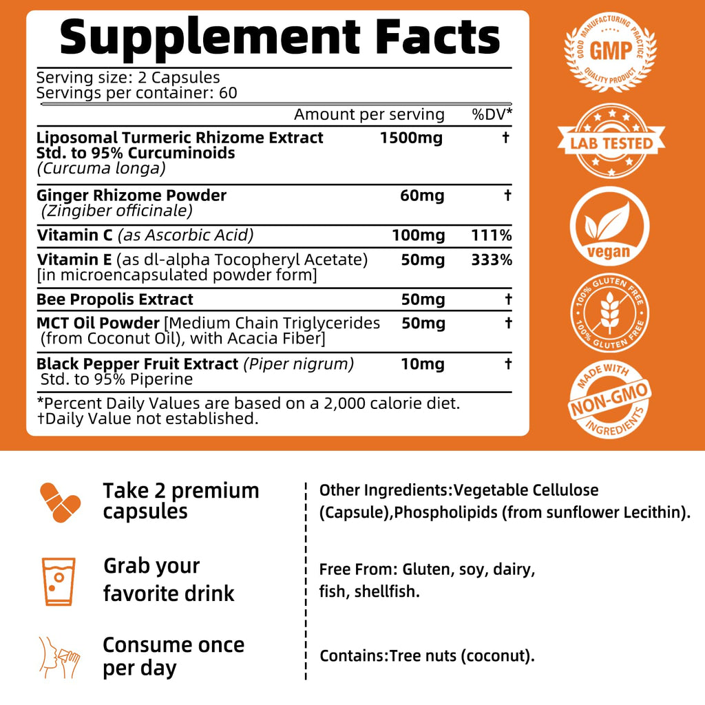 60 capsules of turmeric wellness