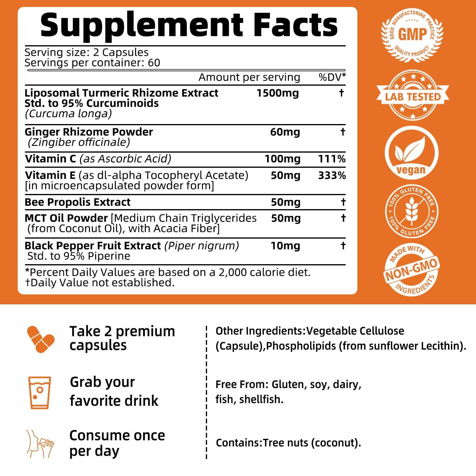 60 capsules of turmeric wellness