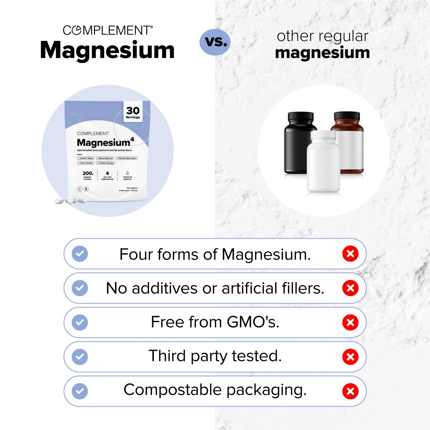 60 capsules of vegan magnesium support