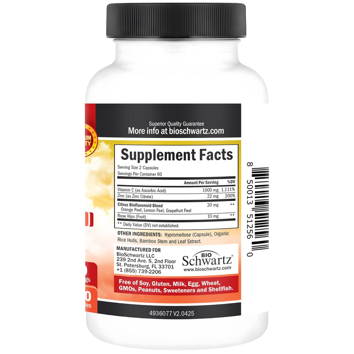 60 capsules of vitamin C goodness