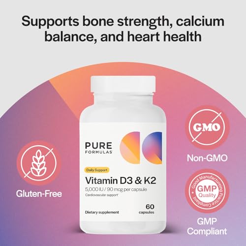 60 capsules of Vitamin D3 K2