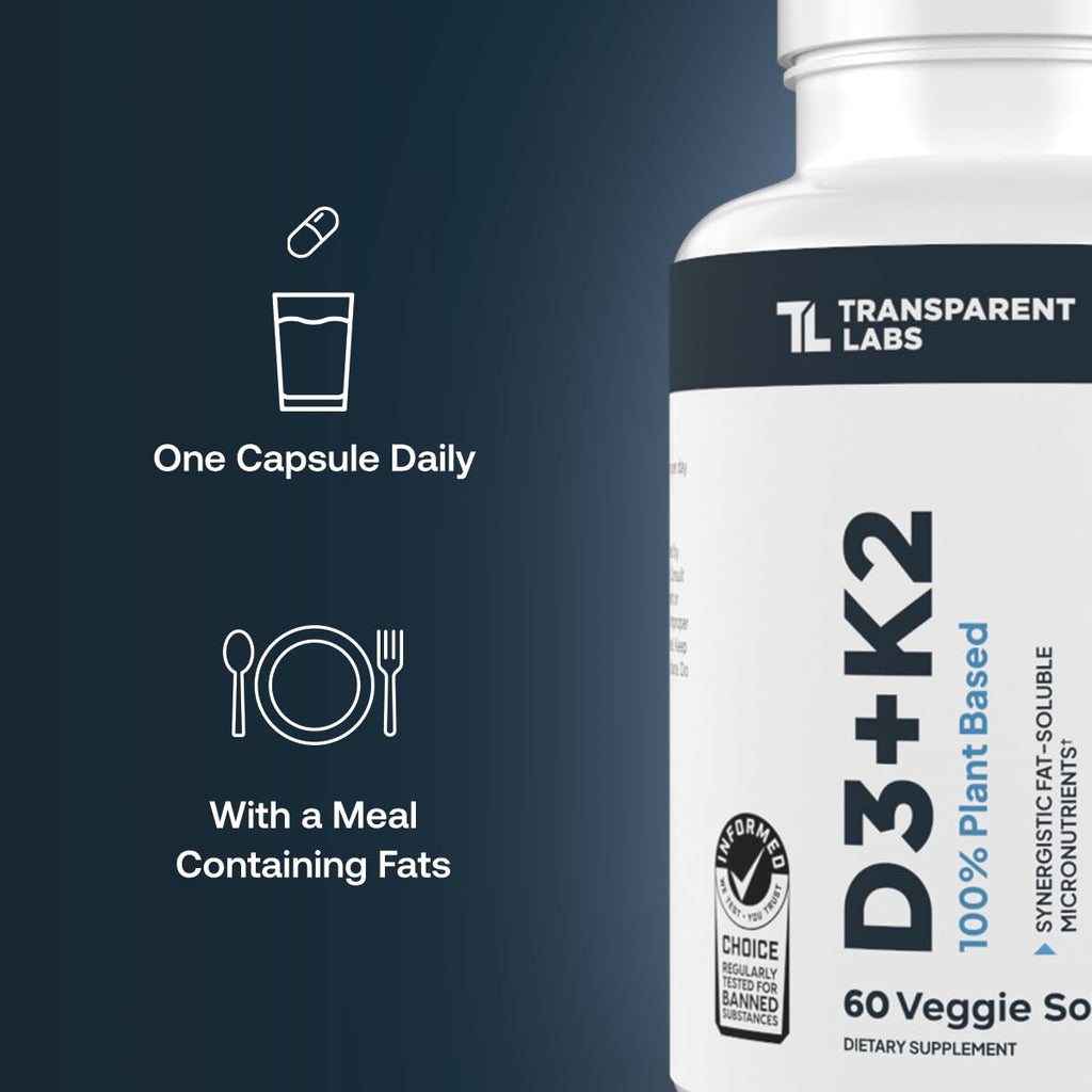 60 capsules of vitamin D3 K2