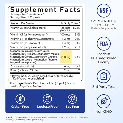 60 capsules of Vitamin D3 K2