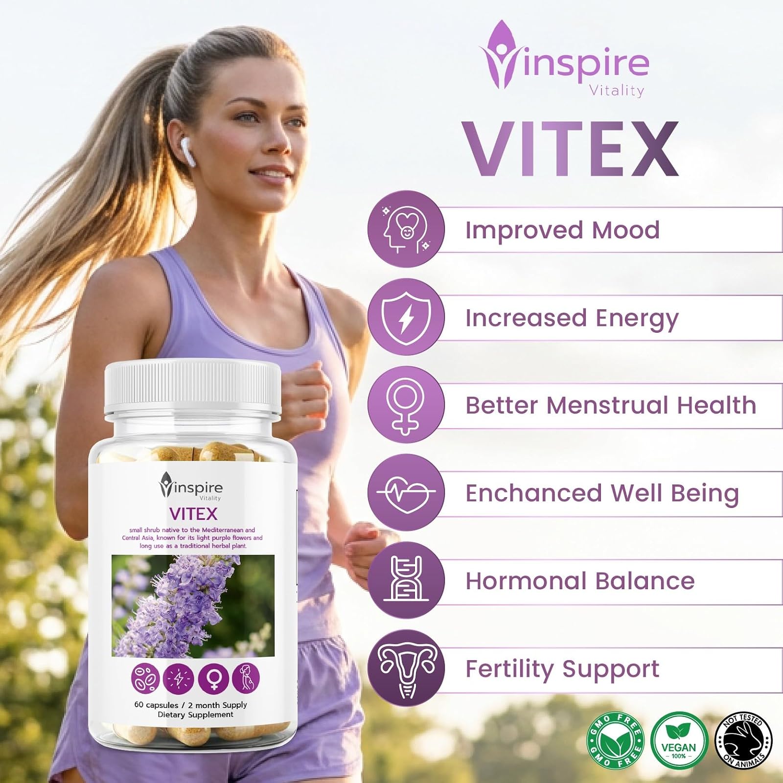 60 capsules of Vitex for daily use