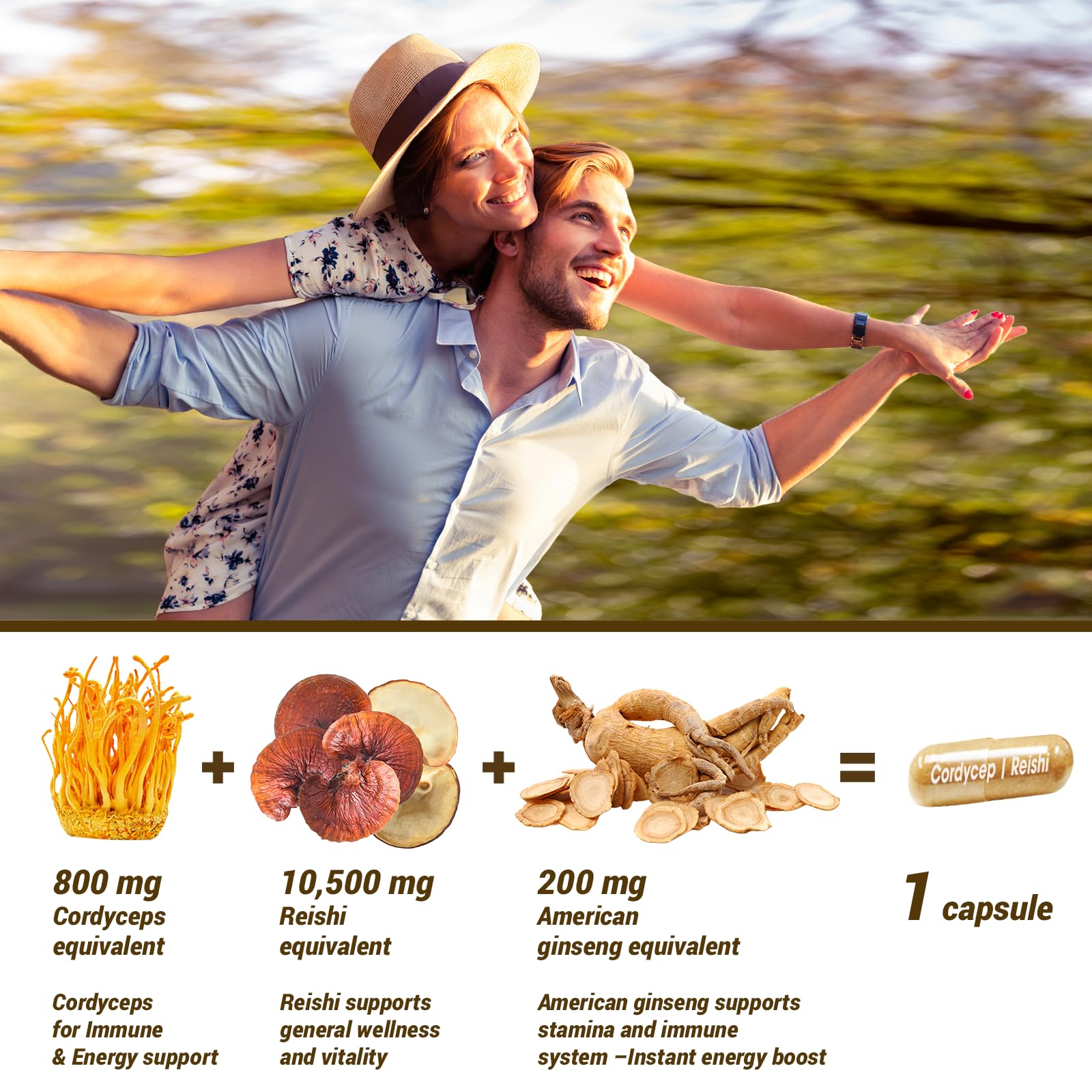 60 capsules of wellness mushrooms