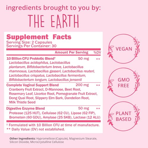 60 capsules of women's probiotics