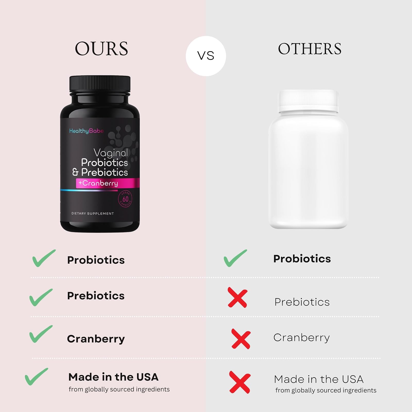 60 capsules of women's probiotics
