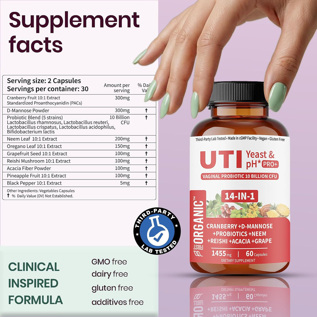 60 capsules of women's probiotics