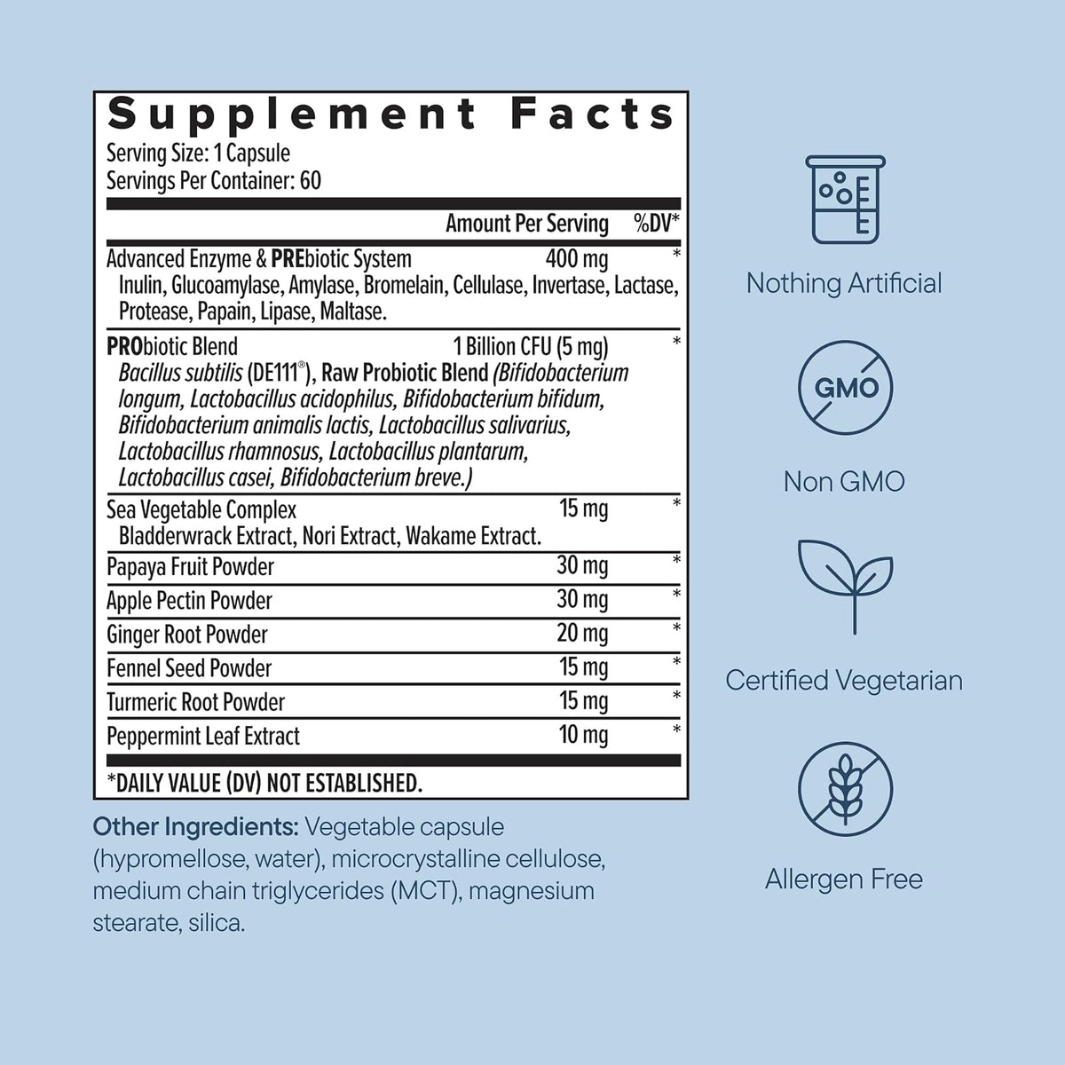 60 capsules of women's probiotics