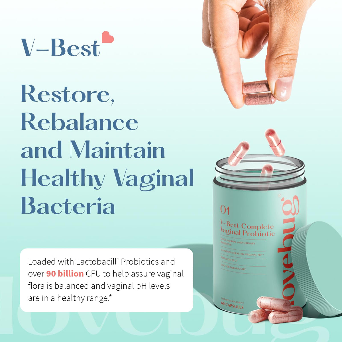 60 capsules of women's probiotics