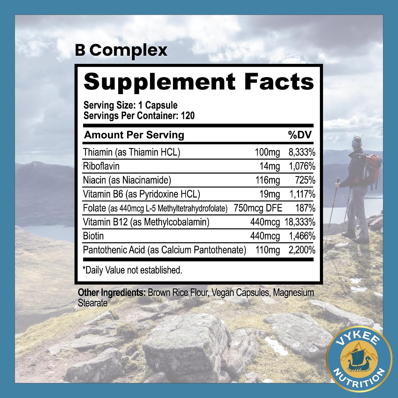 60 capsules vitamin b complex formula
