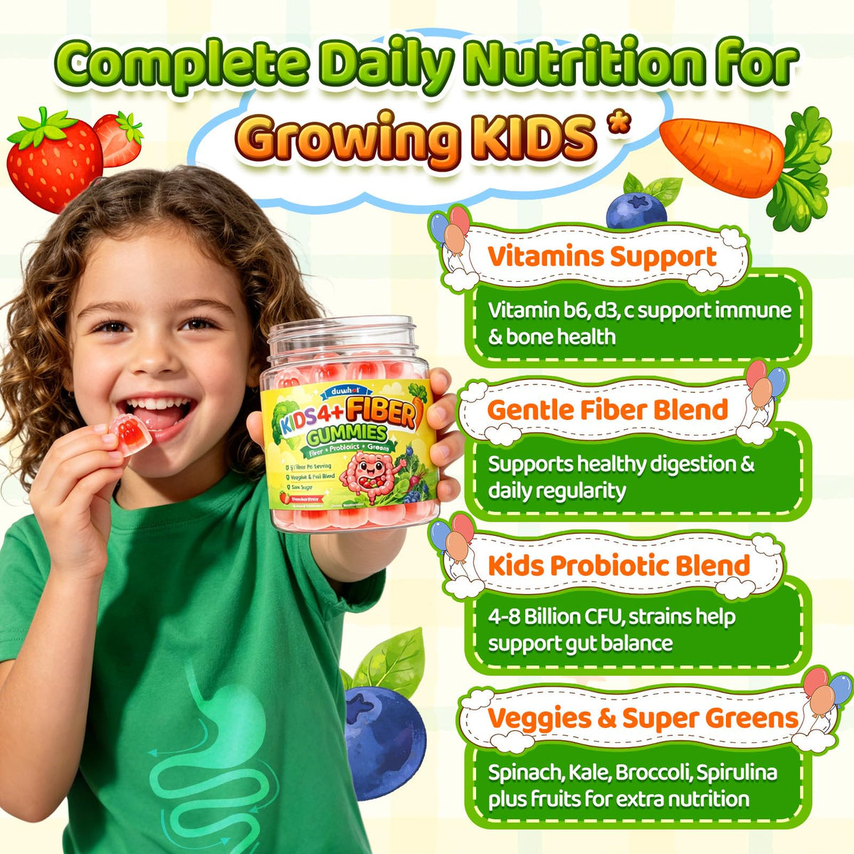 60 chews of healthy kids gummies