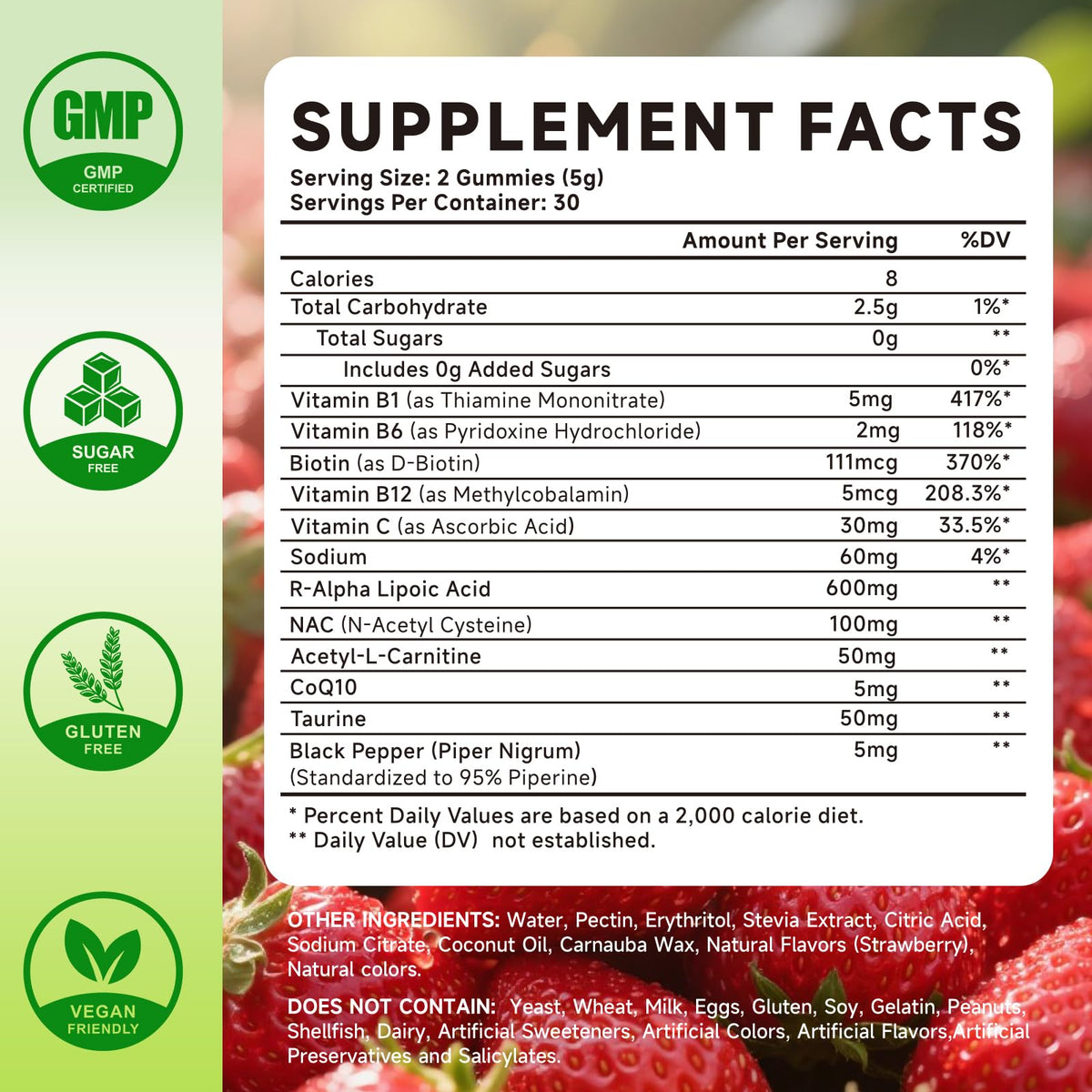 60 count alpha lipoic acid supplements