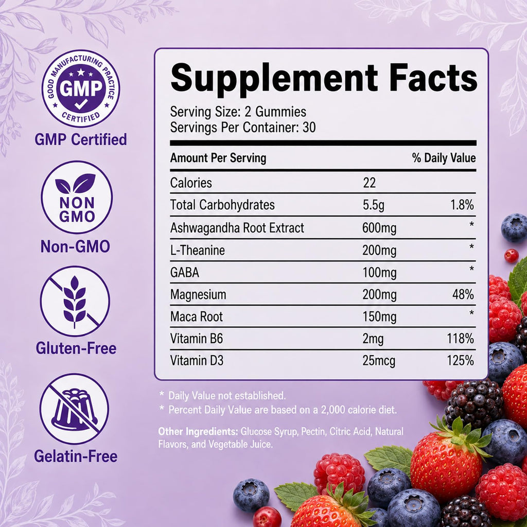 60 count Ashwagandha gummies for everyday use